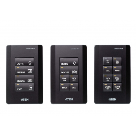 ATEN Control System - 8-button Meeting Room Control Pad (US, 1 Gang)