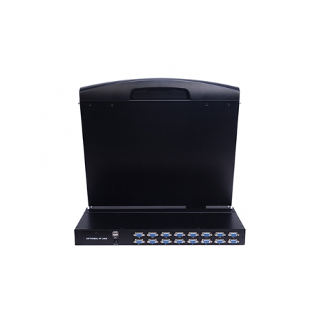 17" LCD CONSOLE with 16-PORT KVM SWITCH (VGA/USB)