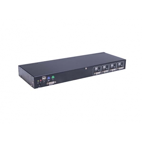 Rack-Mountable KVM Switch, DVI 4ports