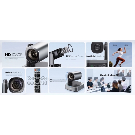 20x Optical Zoom NDI Auto Tracking & Auto Framing PTZ Camera