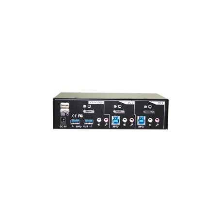 2-Port Smart Touch DisplayPort USB KVM Switch w/ USB 3.0 Hubs